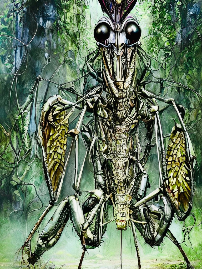 Monster of the Month – Massive Mantids – Insects or Aliens? – K.W. Bernard